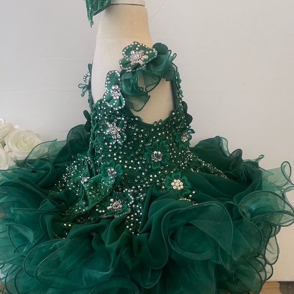Handmade | Dresses | Girls Glitz Pageant Cupcake Holiday Dress In Kelly ...